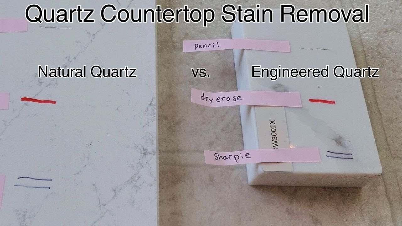 How to Remove Stains from Quartz Countertops & Comparing Engineered vs ...