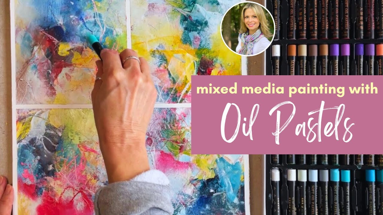 Mixed Media Painting Demo: Lightwish Oil Pastels & Acrylic Paint - YouTube