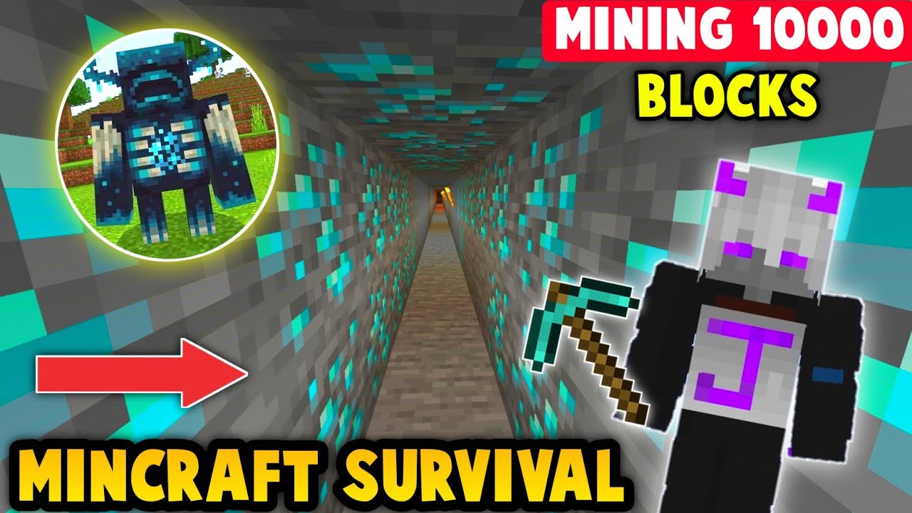 OMG!!😱 I MINED 100000 BLOCKS IN MINECRAFT SURVIVAL WORLD 🌍 | MINCRAFT ...