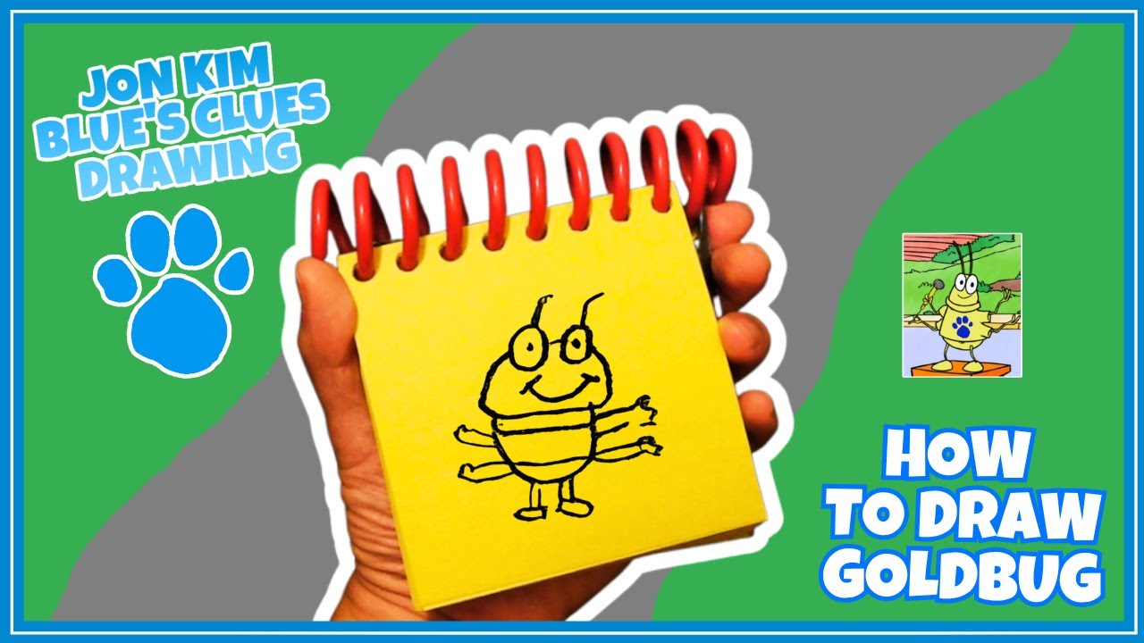 Jon Kim Blue's Clues Drawing - How To Draw Goldbug - YouTube