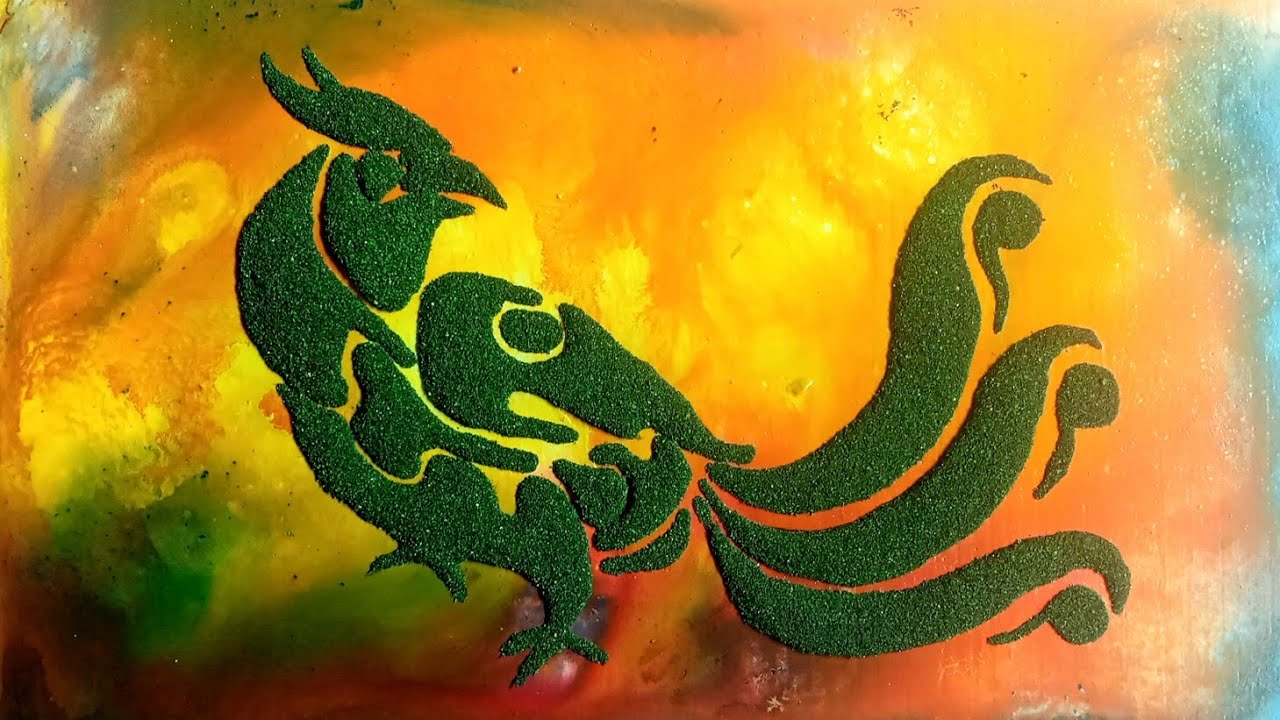How to make painting with acrylic and sand (mixed media ). - YouTube
