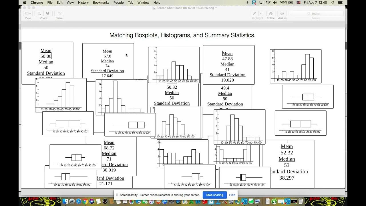 Mix and Match Stats to Box Plot to Histogram Cards - YouTube