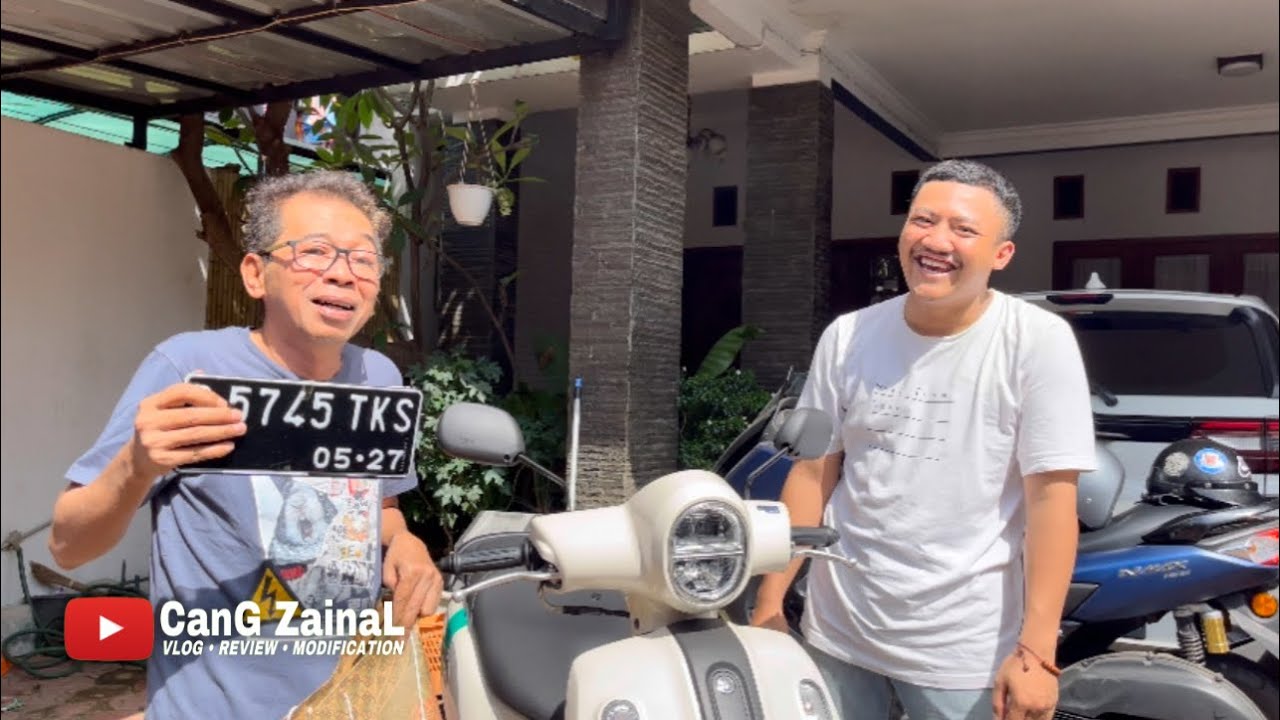 Pak Jarwo Kwat Terima STNK Motor Barunya || Yamaha Fazzio Hybrid 😃 ...