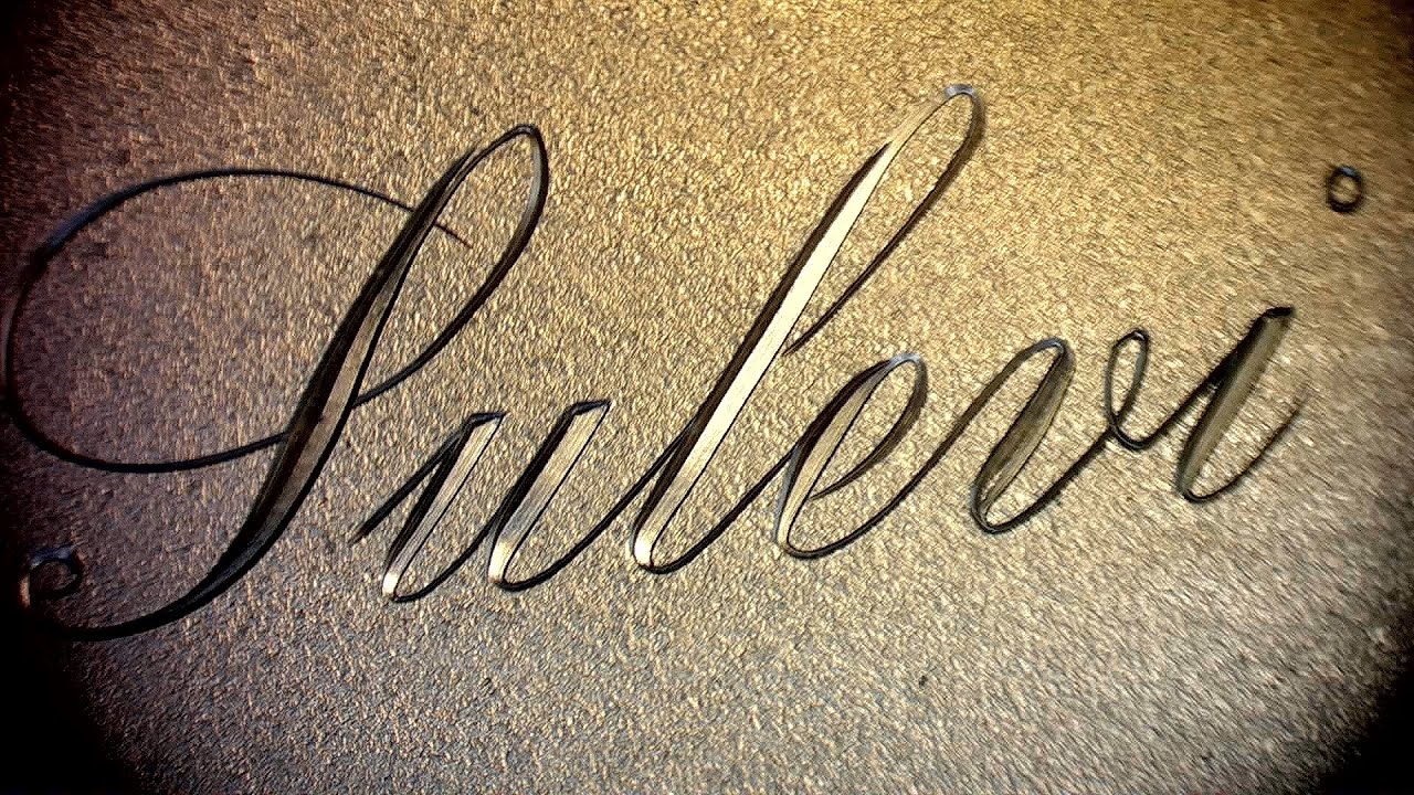 Sulevi,kaiverrus 120°V-kaivertimella. - YouTube