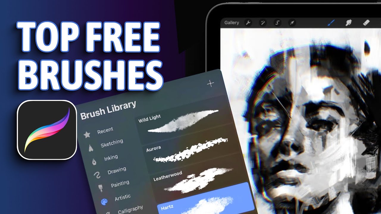 Top FREE Procreate Brushes for Sketching - YouTube