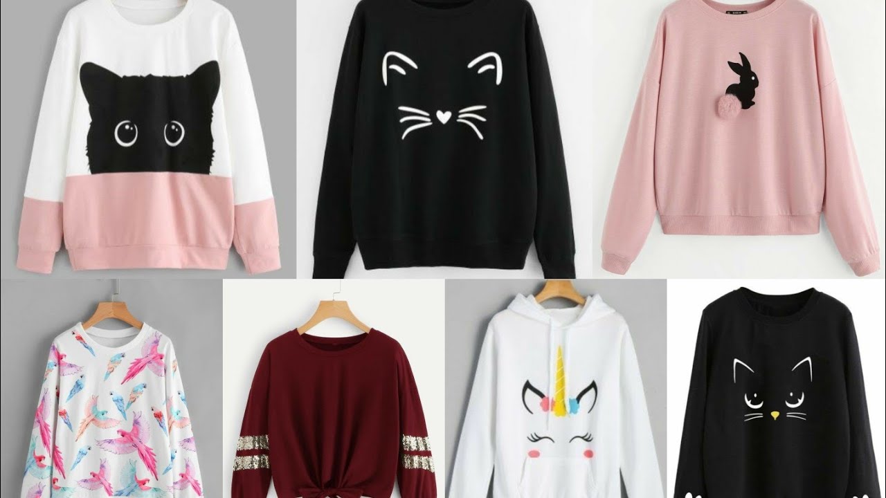Stylish & Cool Sweatshirts For Girls - YouTube