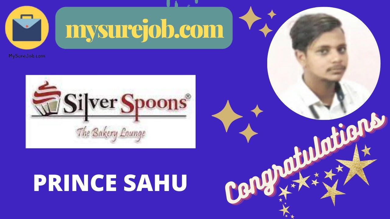 Prince Sahu Placed at Silver Spoon Bakery | Jobs in Kanpur - YouTube