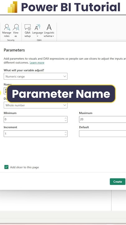 How to Add Numeric Ranges using New Parameter in Power BI? - YouTube