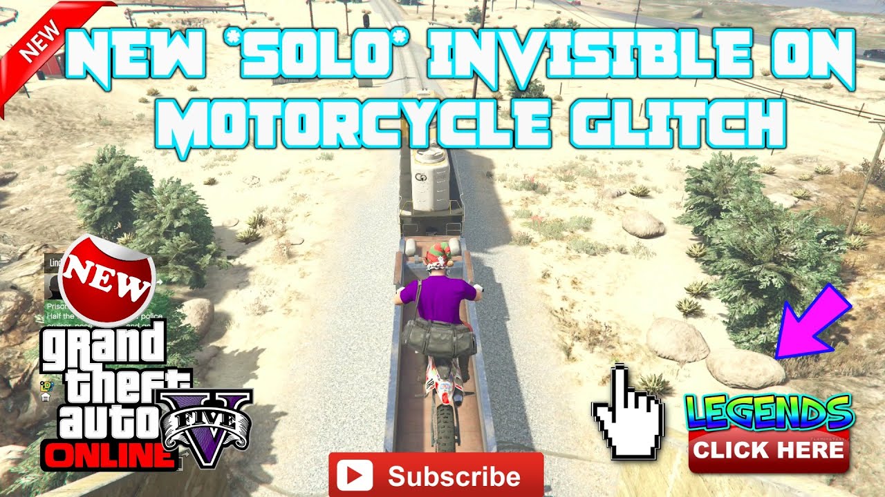 (GTA ONLINE) NEW *SOLO* INVISIBLE ON MOTORCYCLE - YouTube