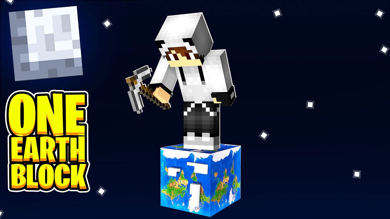 I Survived 100 Days on ONE EARTH BLOCK in Minecraft... - YouTube