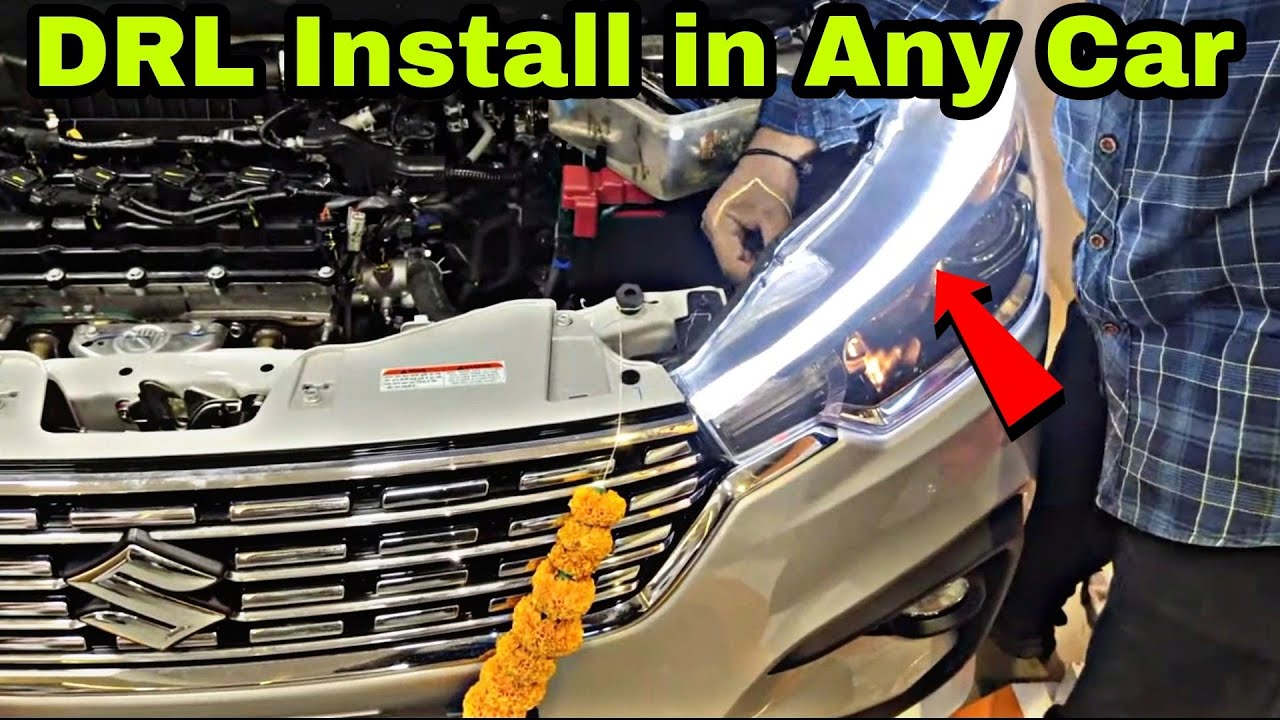 DRL Install in Any Car without wire cutting - YouTube