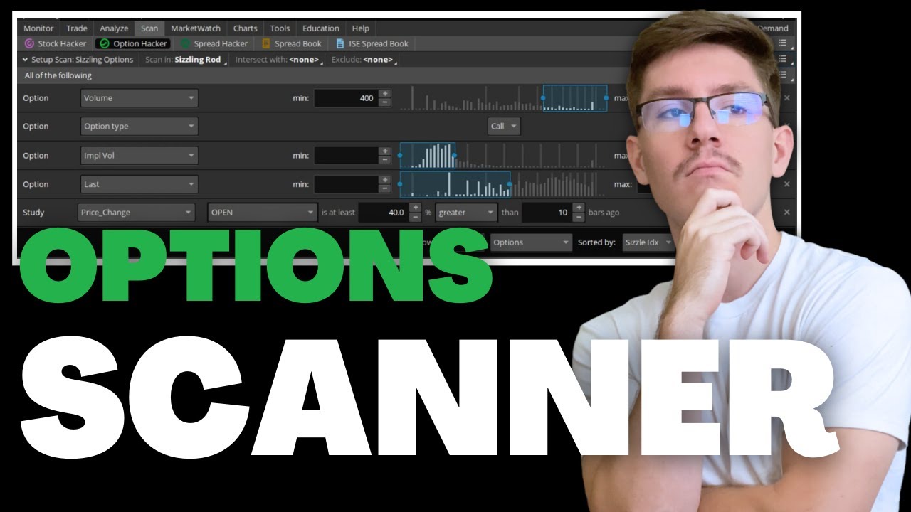 How I Scan for Options on ThinkorSwim (TOS) - YouTube