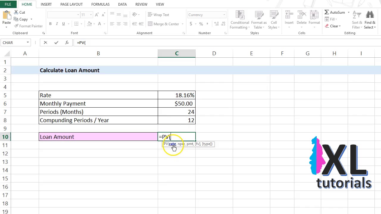 How To Calculate Loan Amount In Excel YouTube How To Calculate Loan Amount In Excel YouTube