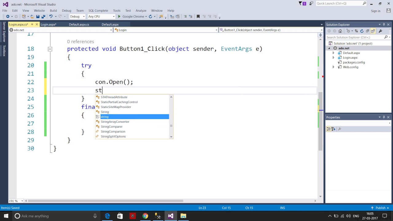 Login Using Sql Data Reader Youtube