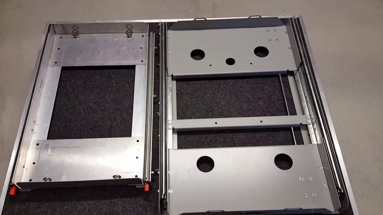 Camping 4wd 4x4 overland fridge slide platform. Not drawers - YouTube