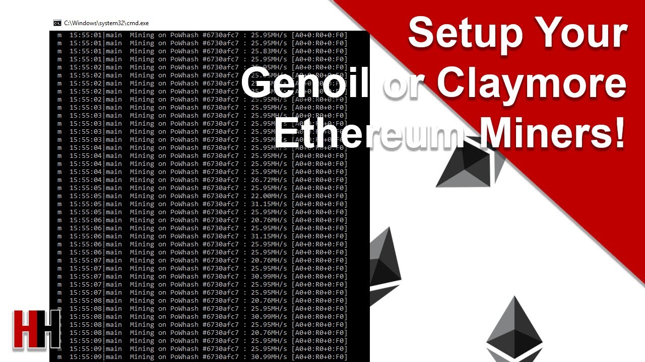 Setting Up Genoil or Claymore Ethereum Miners - YouTube