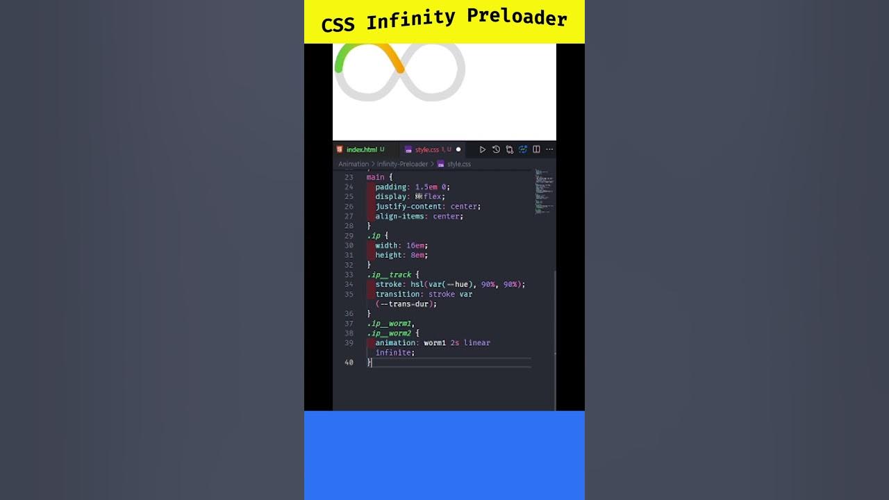Infinity Preloader Minimalist Loading Effect with Unique Animation ...