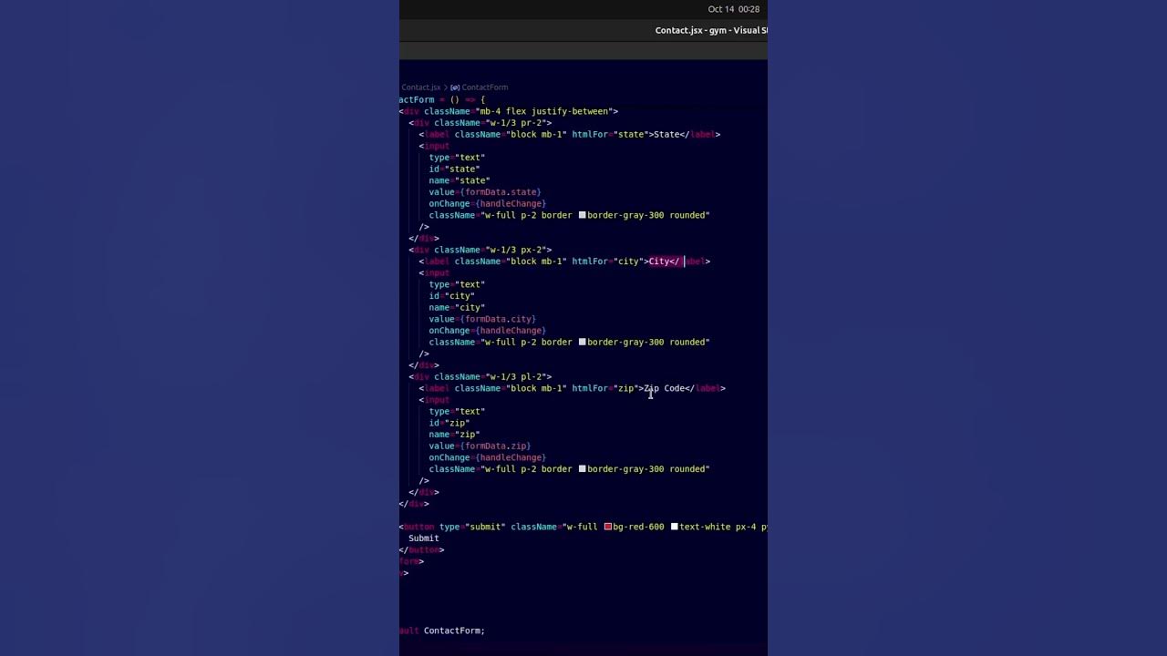 Contact Page in React Js #shorts #reactjs - YouTube