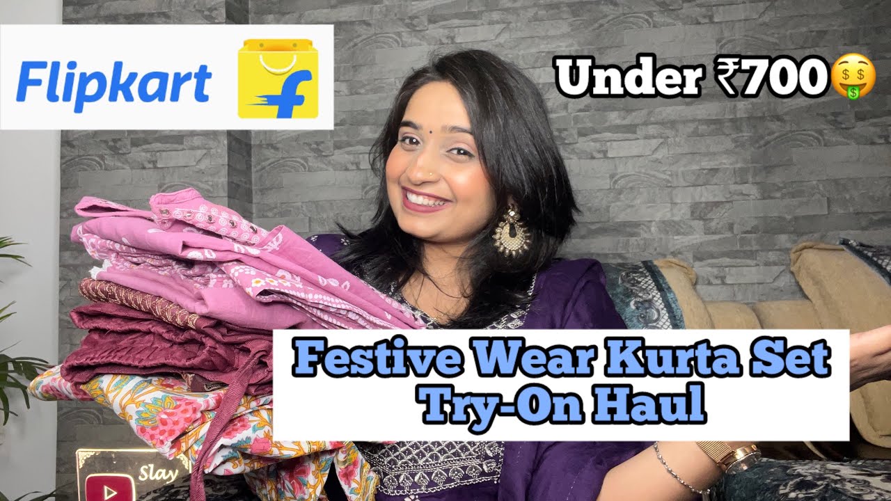 Flipkart Festive Wear Kurta Set Try-on Haul | Affordable Kurta Set ...
