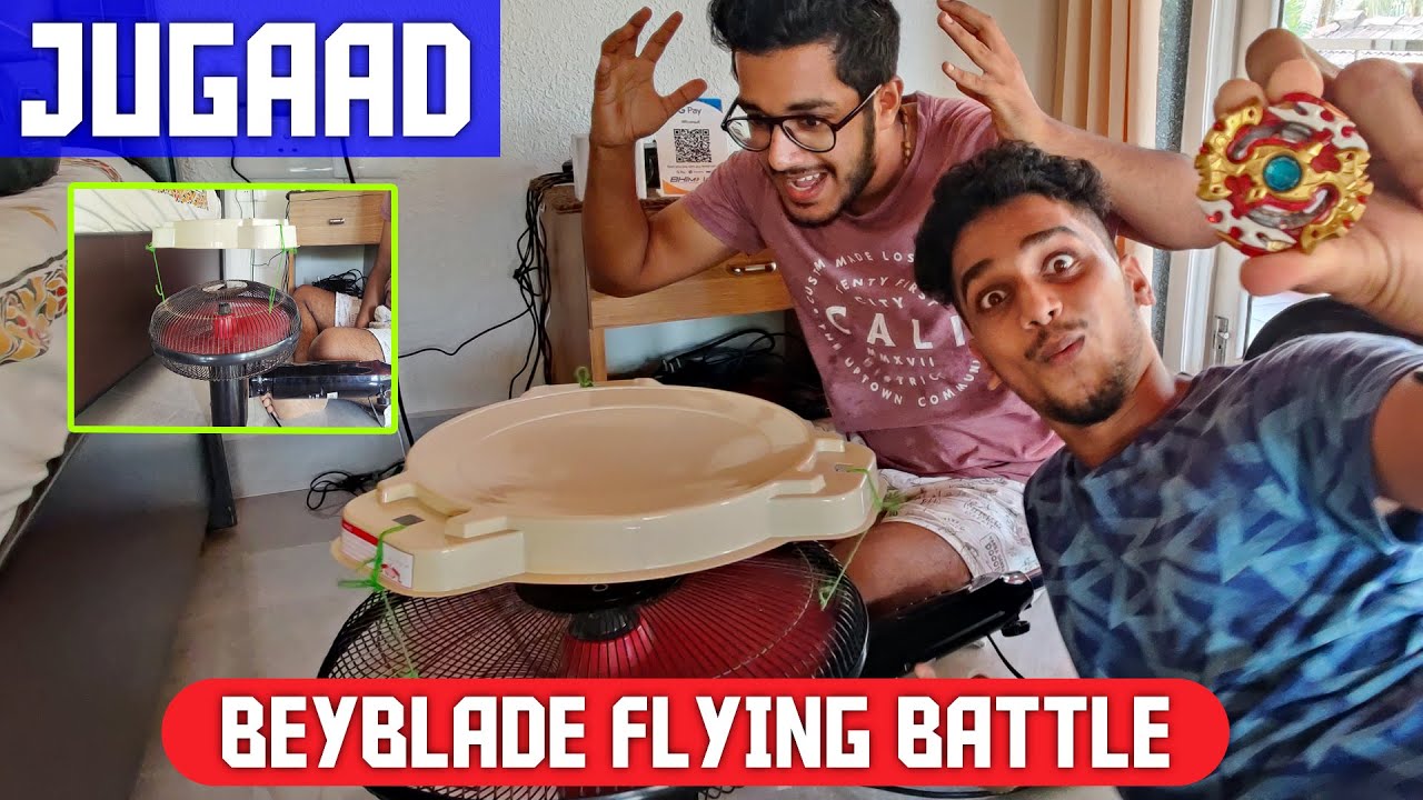 FLYING BEYBLADE STADIUM SUCCESSFUL | Desi Boys | - YouTube