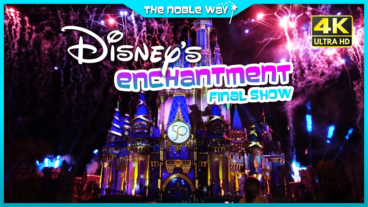 Final Performance of Disney's Enchantment Fireworks In 4K | Magic ...