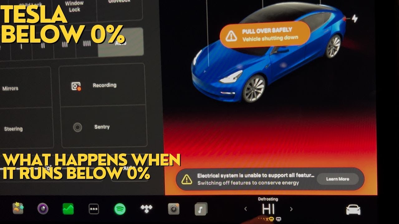 What Happens Beyond Zero and When You Run Out of Battery on a Tesla ...