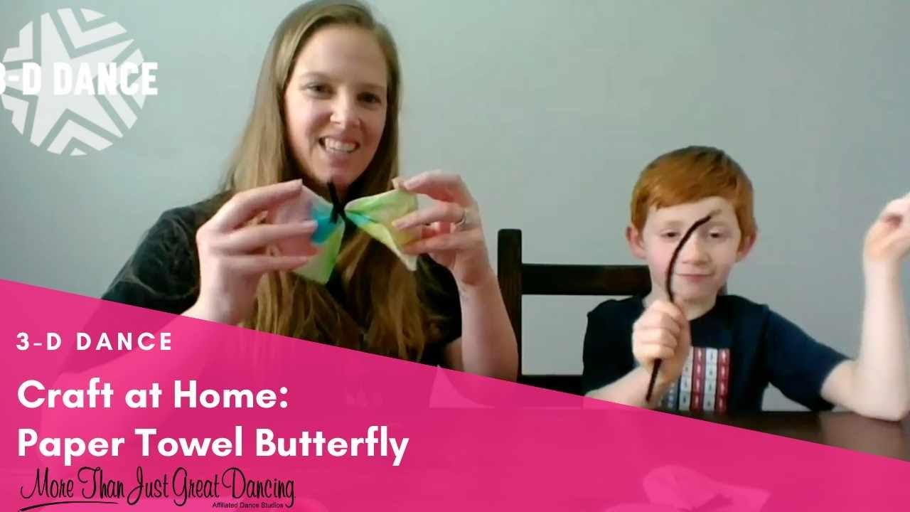 Craft at Home: Paper Towel Butterfly - YouTube