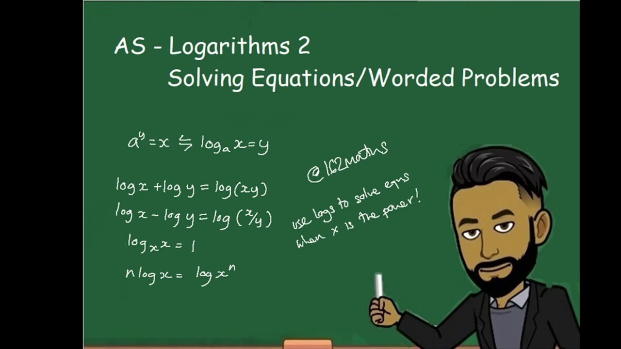 AQA/AS Maths - Logarithms 2 - Solving Equations(2) - YouTube