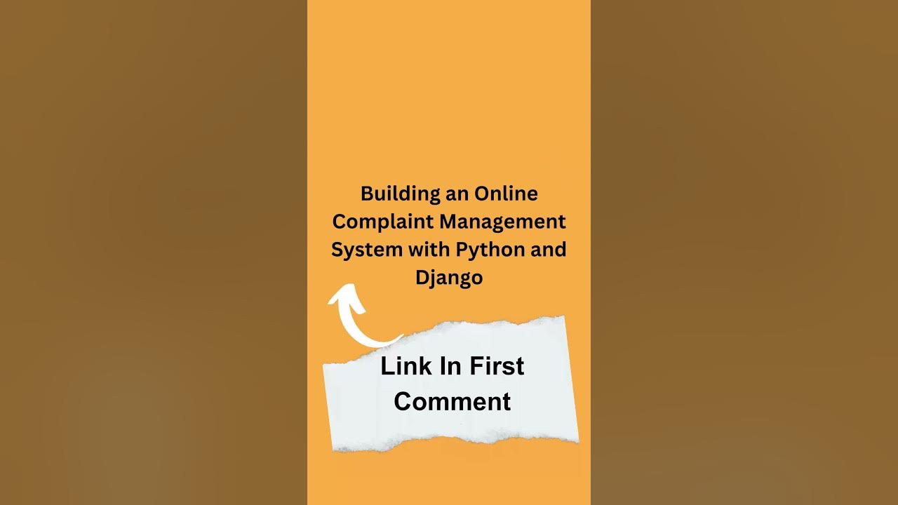 Building an Online Complaint Management System with Python and Django - YouTube