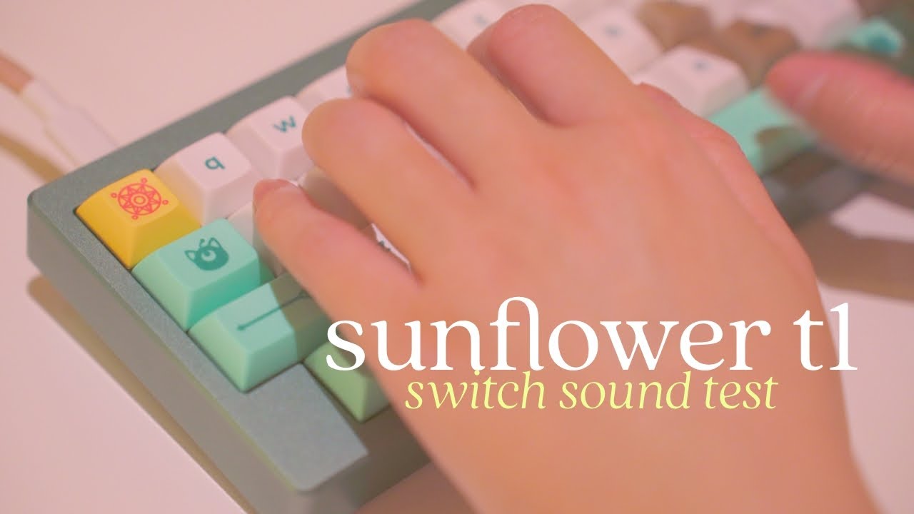 lucky clacky keyboard sounds 🍀 sunflower t1 switch sound test - YouTube