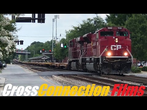CPKC 7030 Strathcona Unit & 8738 ES44AC Leads S631-12 SB W/A K3LA In Fay NC - YouTube