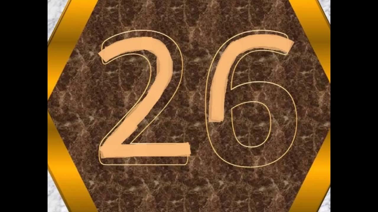 Learning numbers with nursery rhymes/How to Write 26 - YouTube