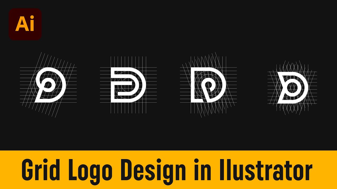 Grid Logo design in Illustrator - YouTube