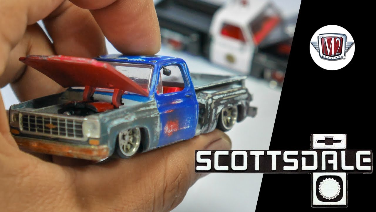 Diecast Custom '76 Chevrolet C10 Stepside Ddropped - YouTube