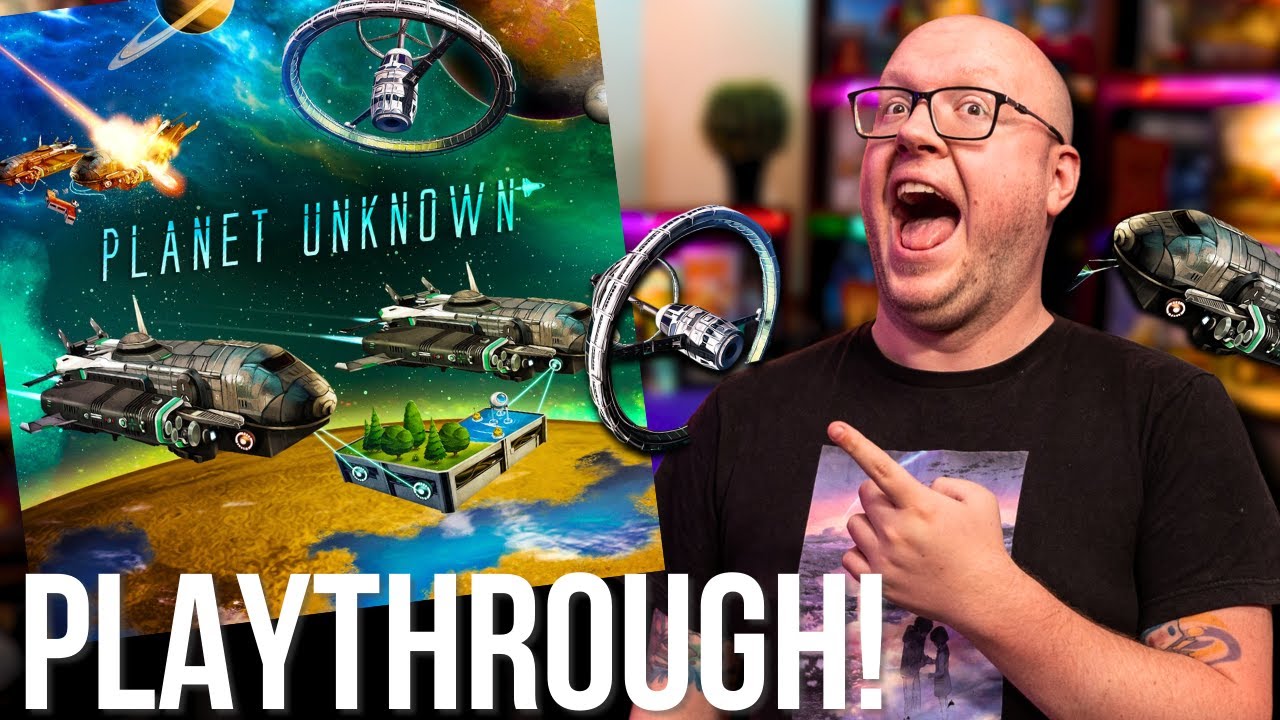 Layin' Space Tiles! Planet Unknown Full Board Game Playthrough - YouTube