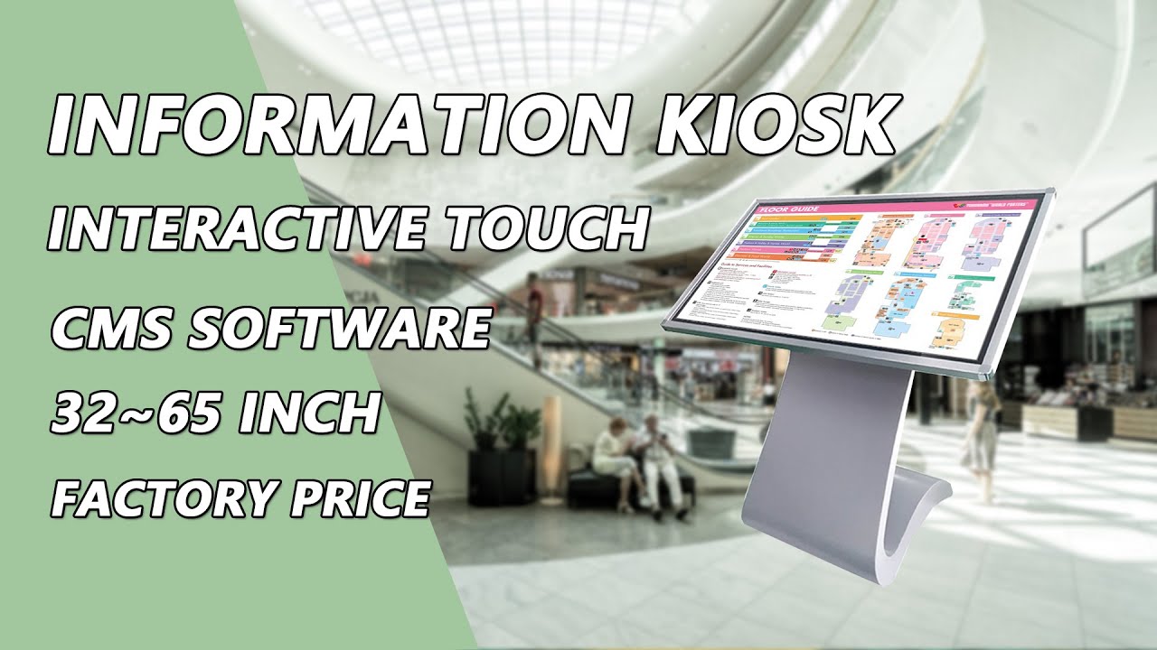 Interactive Digital Signage Kiosk With HD LCD Screen - YouTube