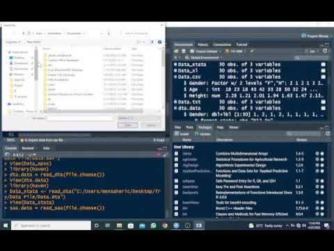 How to Read/Import Data Files In R || Reading/Importing SAS (.sas) file ...