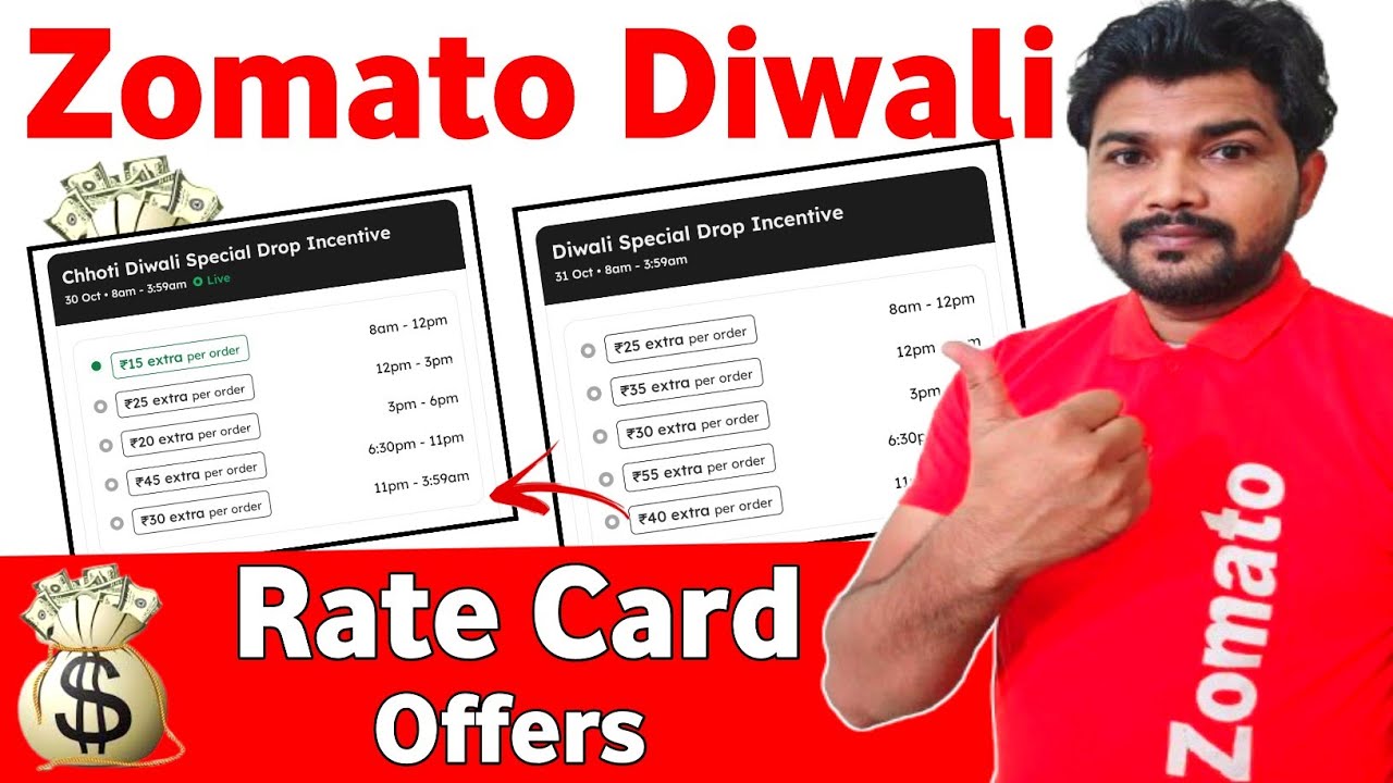 Zomato Diwali offer || Zomato Gig Rate Card Offer at Diwali 2024 - YouTube
