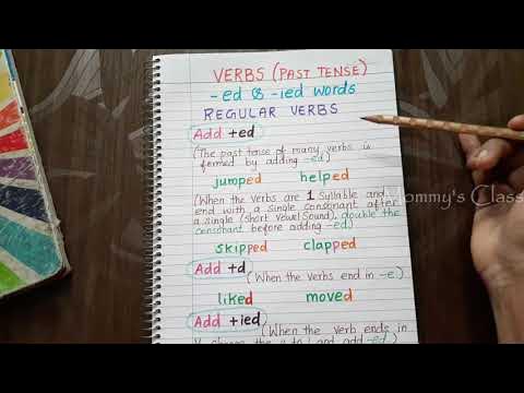 Verbs (Past Tense) || Adding -ed & -ied to regular verbs || Jolly ...