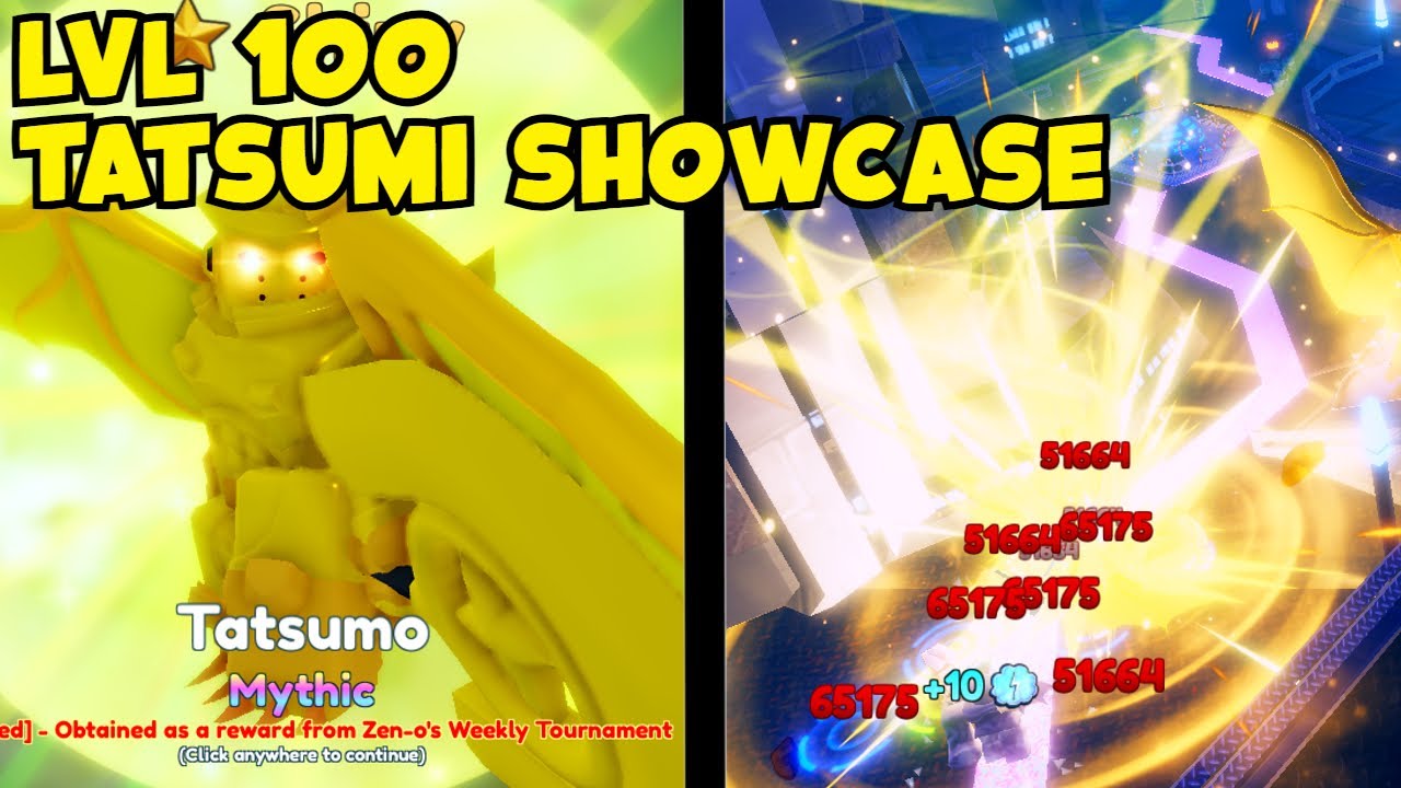LVL 100 TATSUMI SHOWCASE IN ANIME ADVENTURES! - YouTube
