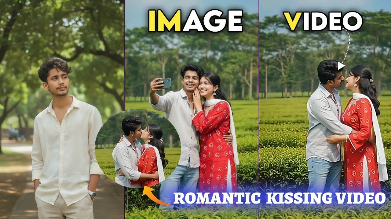 Romantic Kissing Hug Video Editing || Ai Se Couple Romantic Video Kaise ...