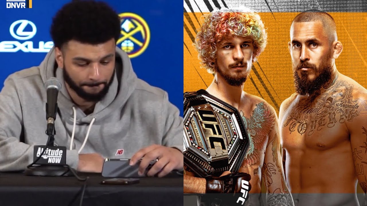 Jamaal Murray locked in on UFC 299 during post game press - YouTube