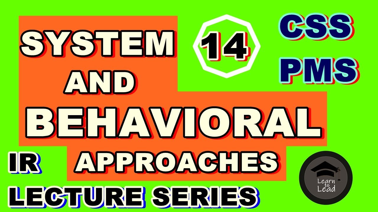 THE SCIENTIFIC REVOLUTION | BEHAVIORAL APPROACH | SYSTEM APPROACH |IR ...