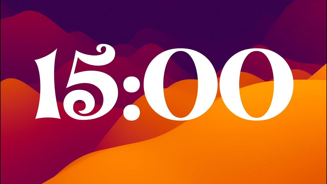 15 Minute Timer with Relaxing Music for Classroom | Calm Synth Alarm at ...