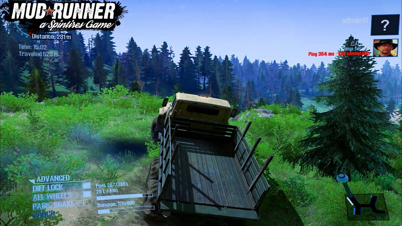 multiplayer gameplay with C-260 6x6 truck ||spintires mudrunner|| mud ...