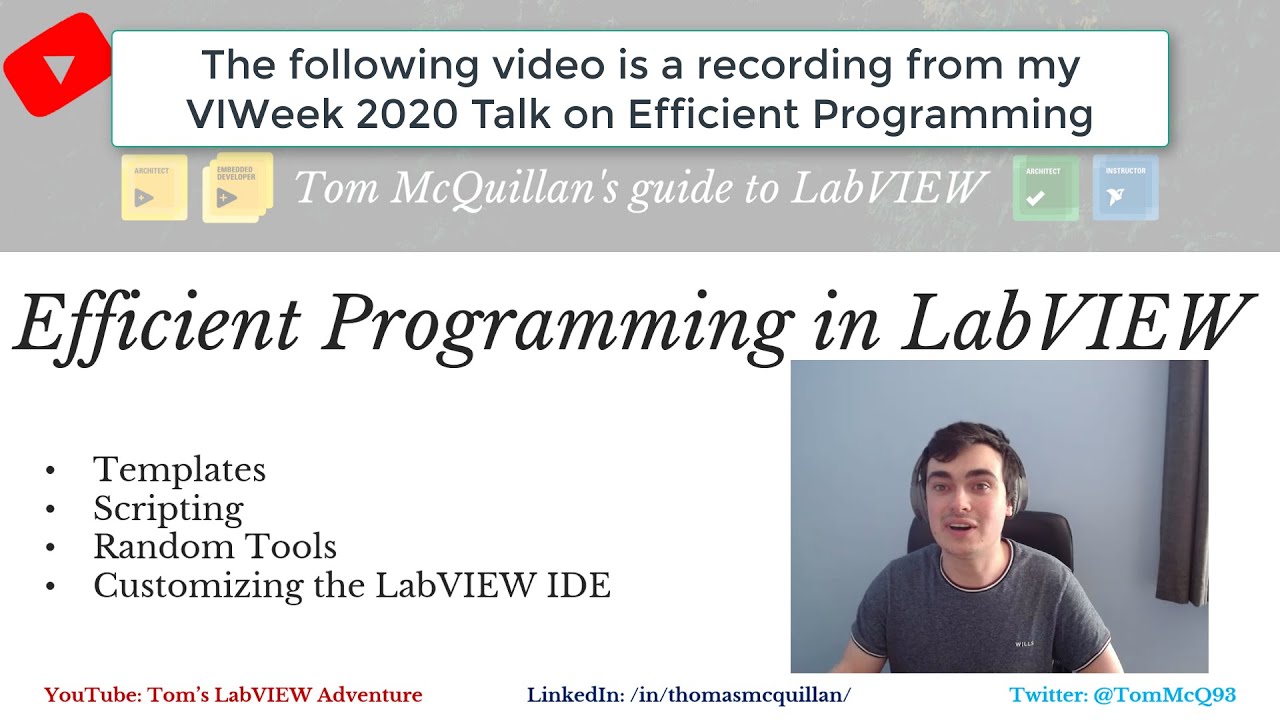 VI Week 2020: Efficient Programming - Templates, DQMH Modules and IDE ...
