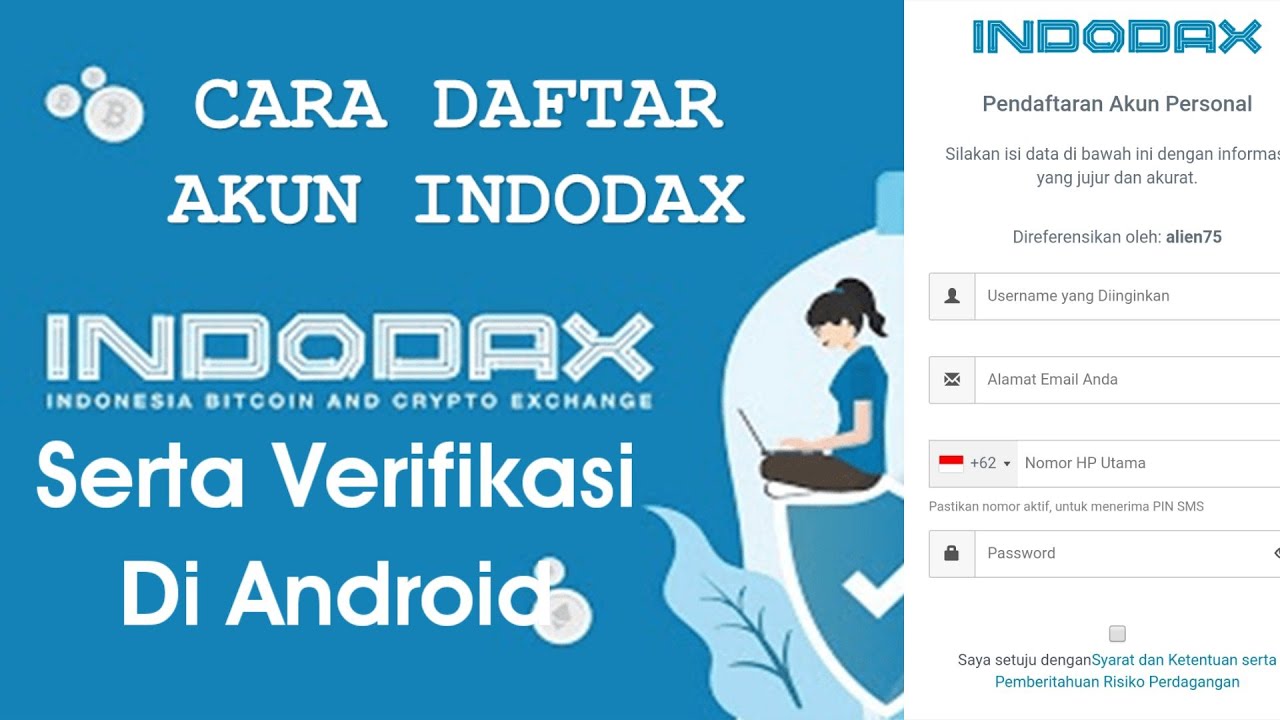 CARA MENDAFTAR AKUN INDODAX LEWAT ANDROID || SEKALIGUS DI VERIFIKASI ...