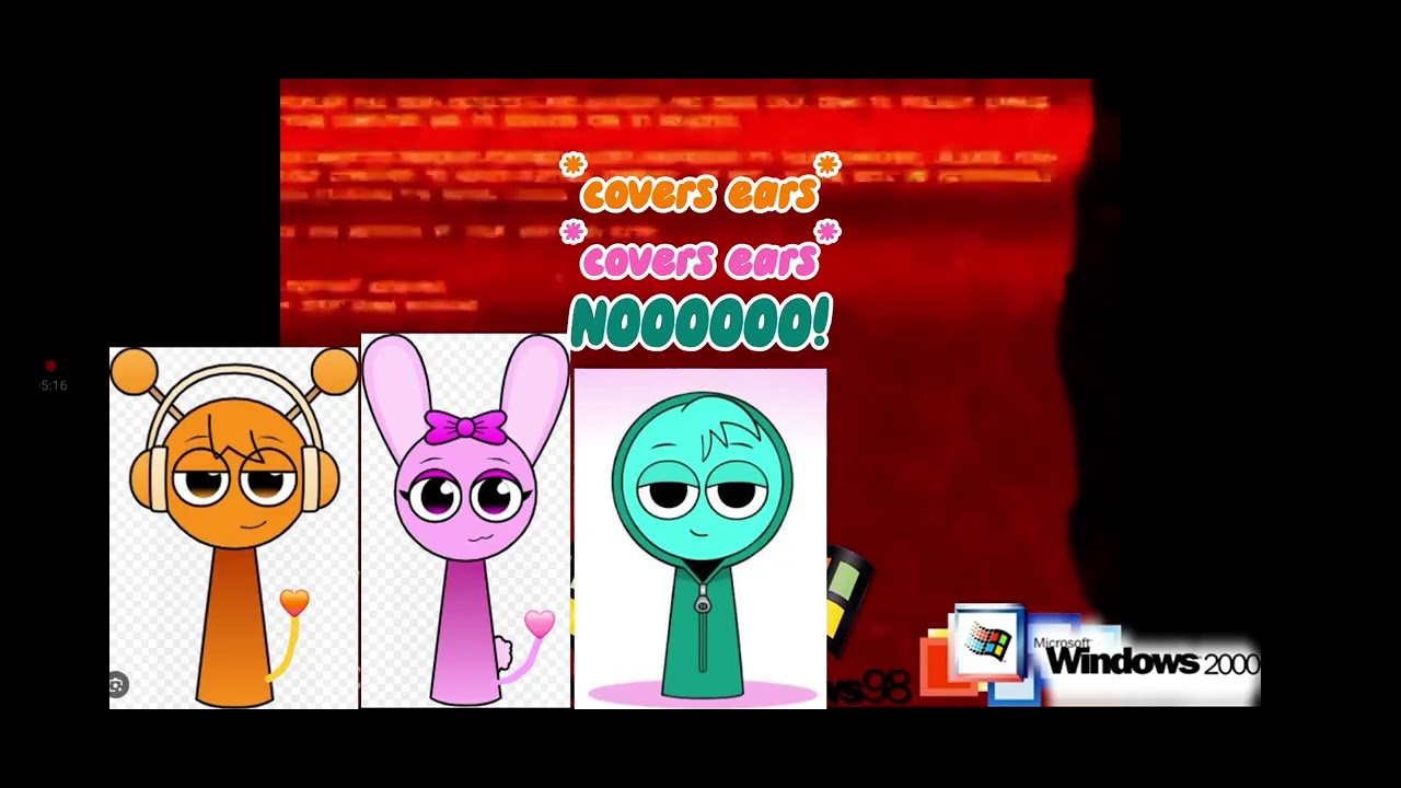 Windows XP Kill Screen Oren, Pinki, Zip (Me) But Windows 4 Logos. - YouTube