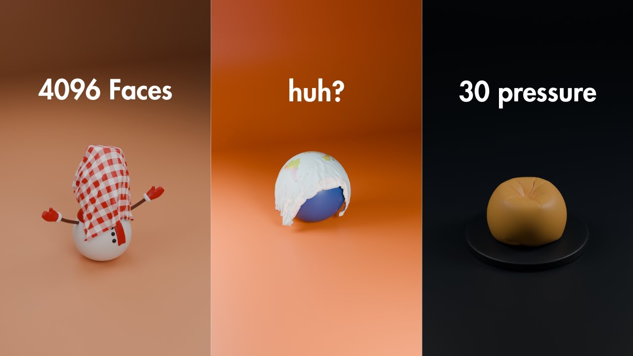 Incredible Blender Physics: Cloth & Ball Pressure Simulation! - YouTube