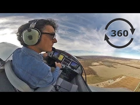 Check out the view! Flight in a light airplane (360° Video) - YouTube